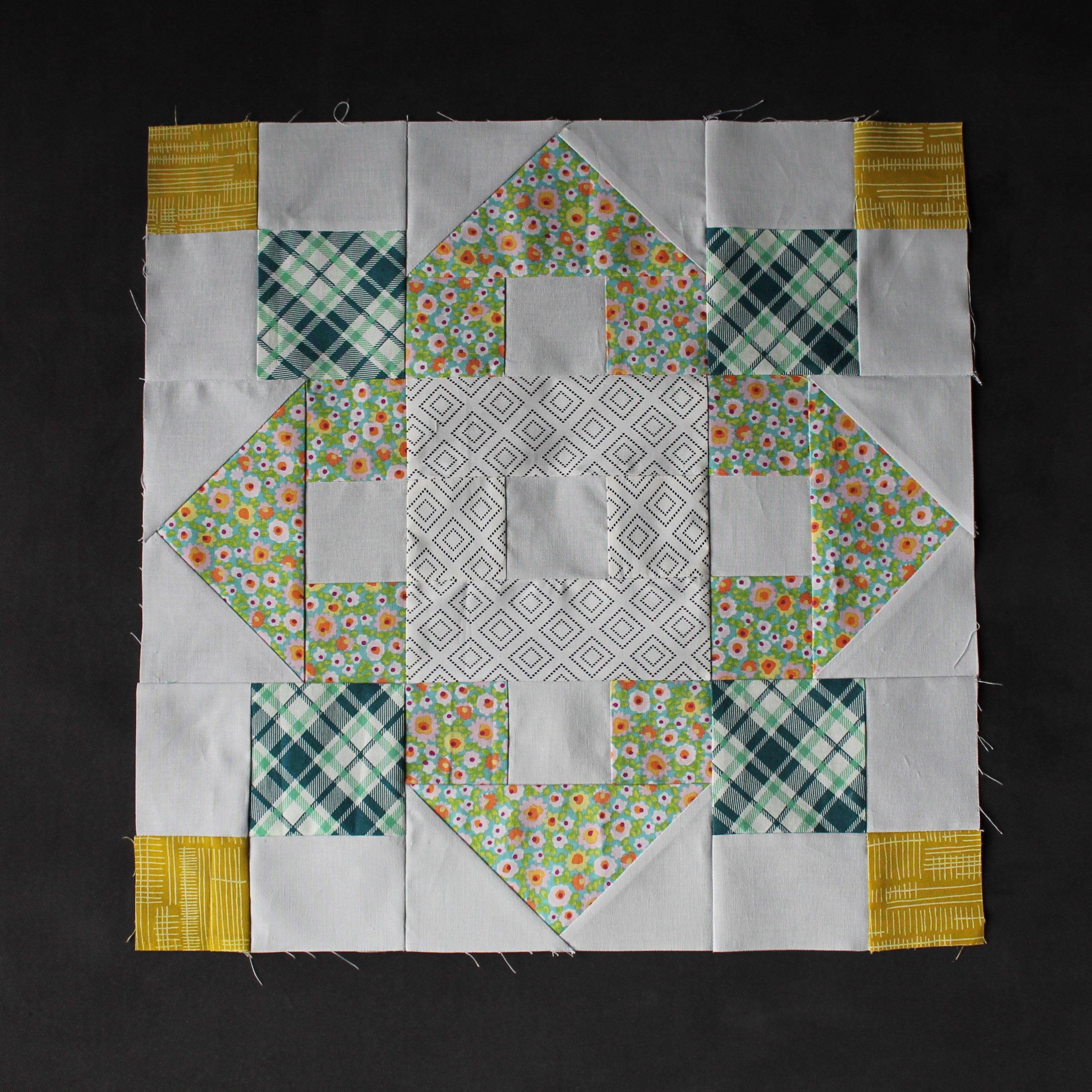 Block 1 – Cloudy Day Quilt Sampler Quilt Along – Happy Cloud Creations